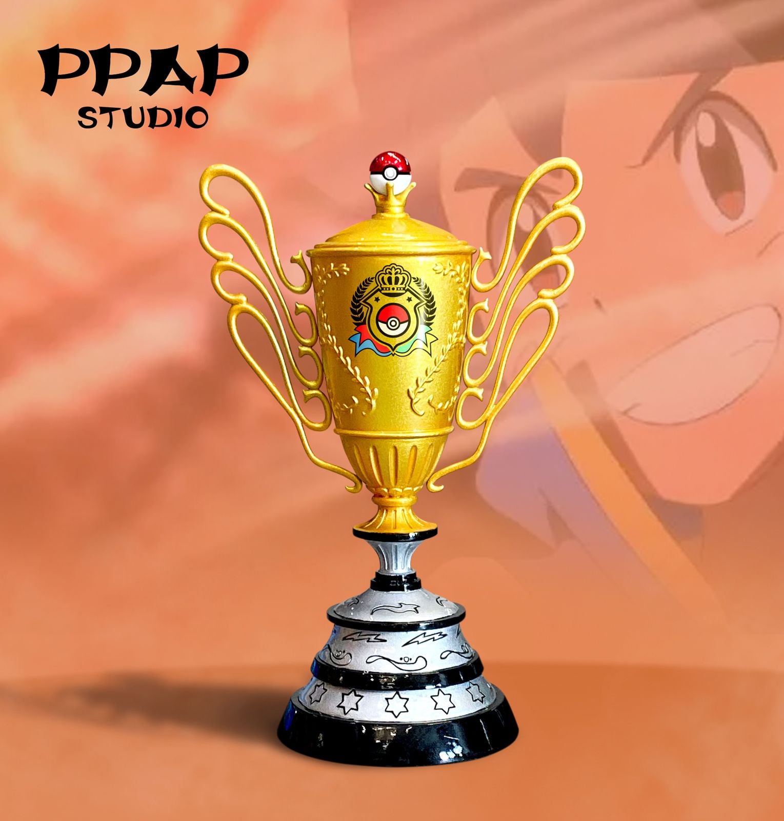 Ash Ketchum's Pokemon World Champion Trophy - Pokemon Resin Statue ...